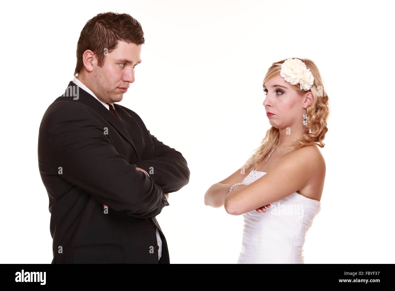Angry bride and groom Cut Out Stock Images & Pictures - Alamy