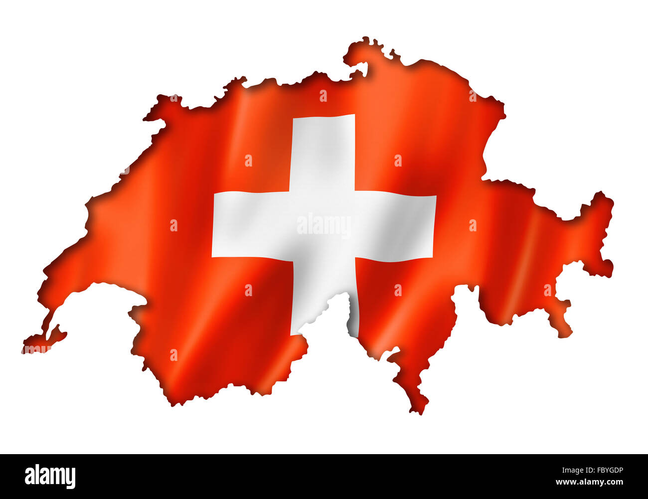 Swiss flag map Stock Photo - Alamy