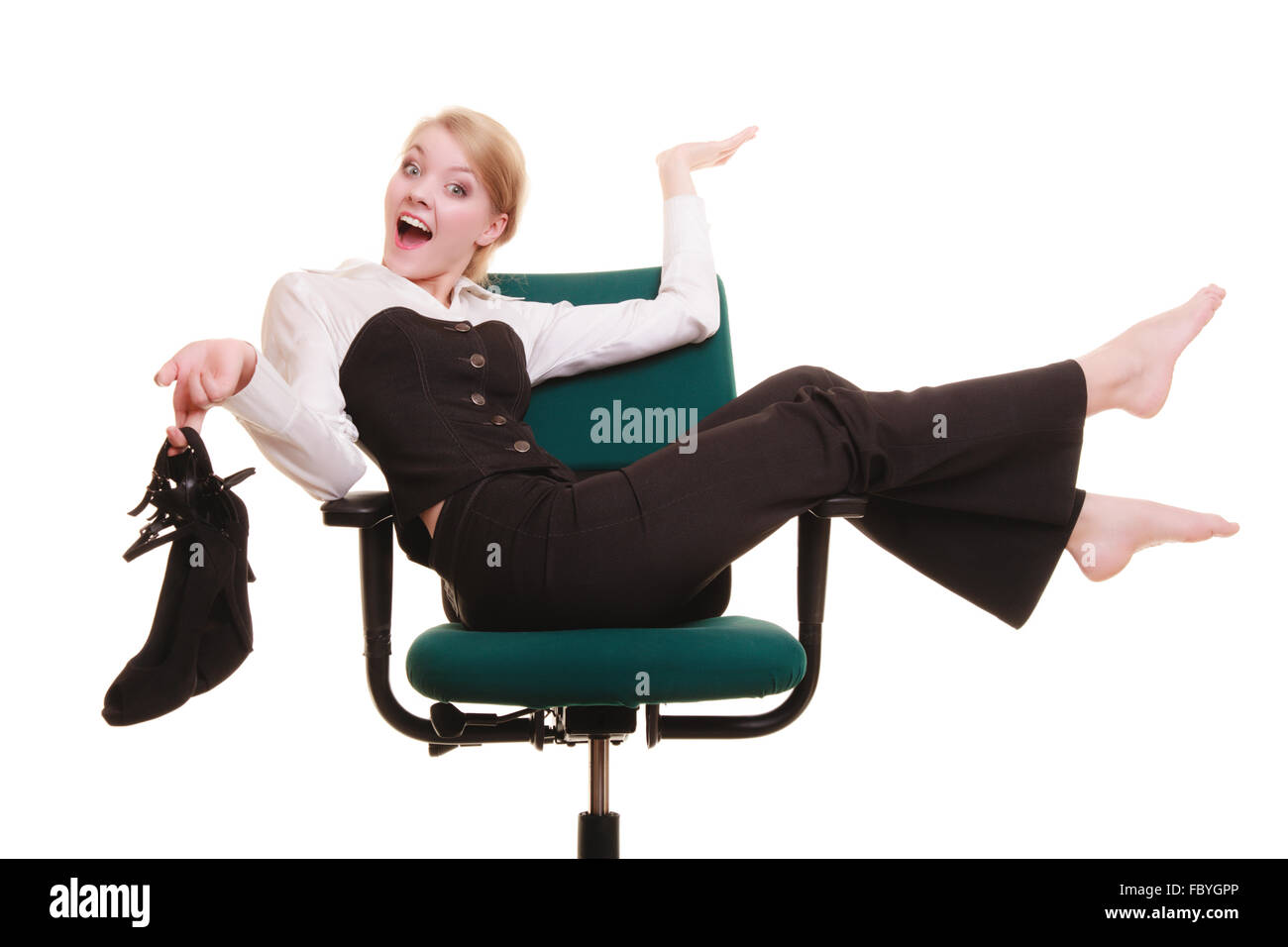 Female white collar Cut Out Stock Images & Pictures - Alamy