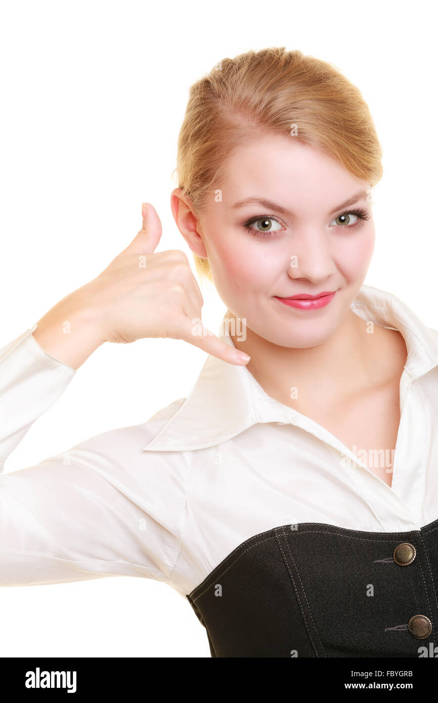 Telephone gesture hi-res stock photography and images - Alamy