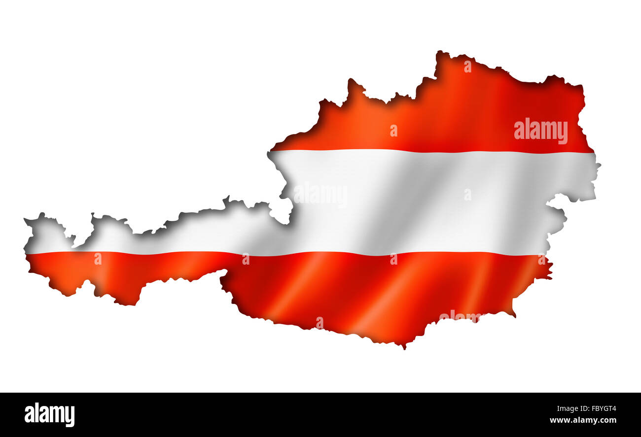 Austrian flag map Stock Photo - Alamy