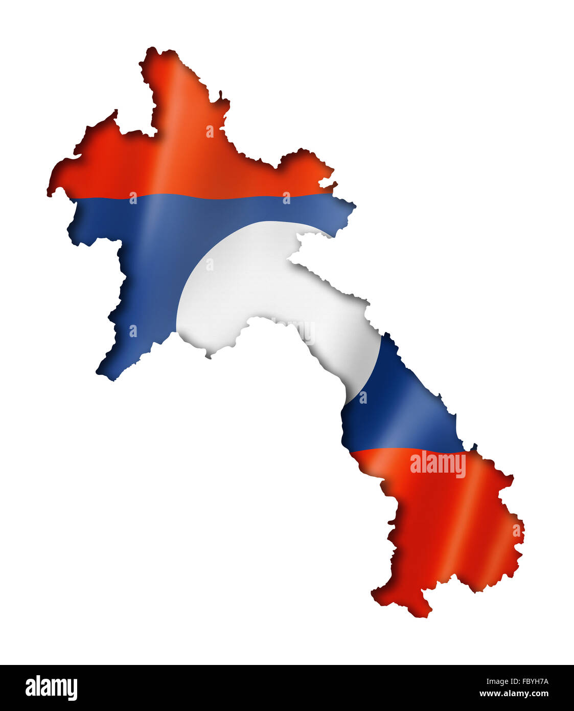 Laos flag map Stock Photo - Alamy