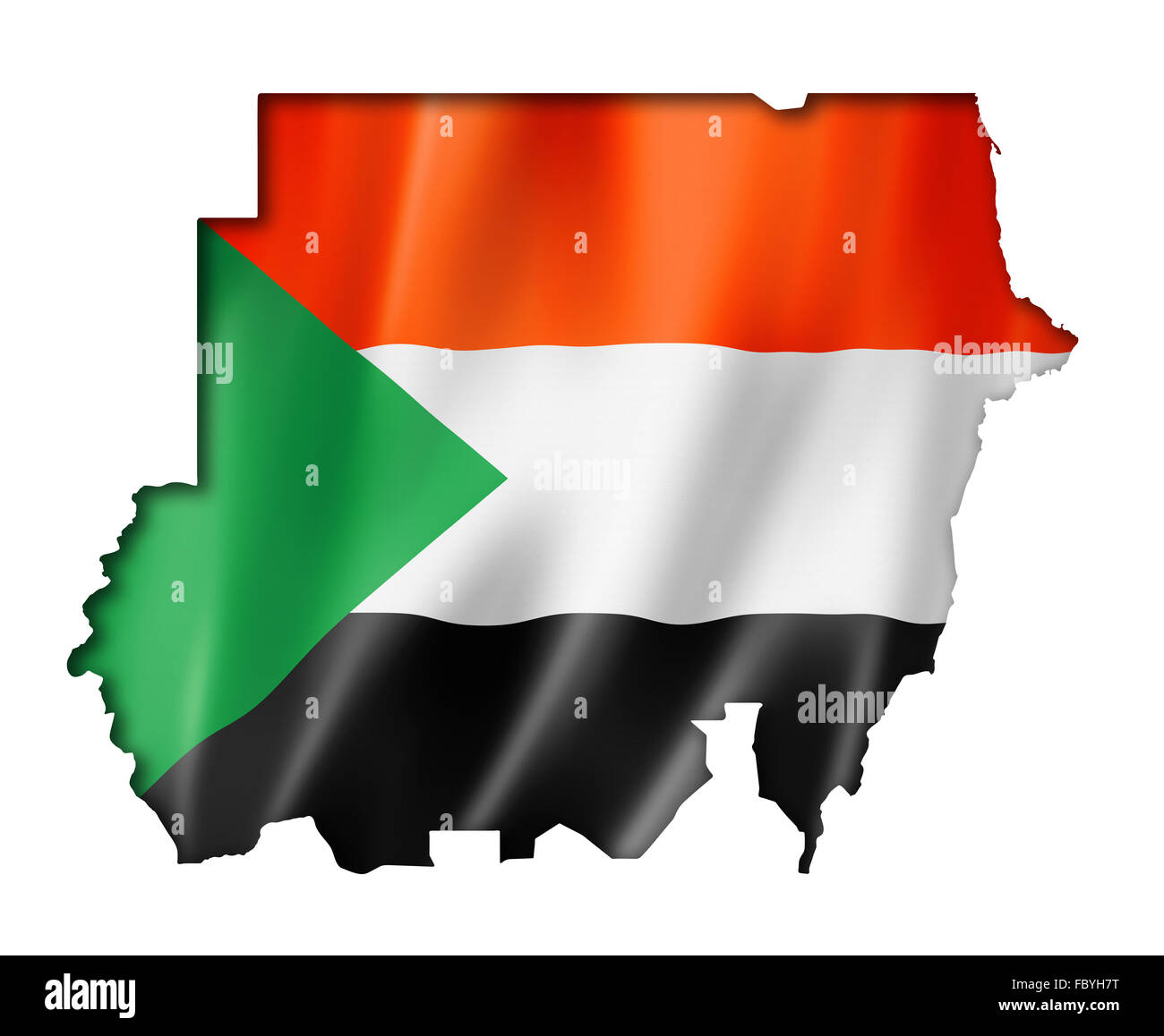 Sudan flag map on Cut Out Stock Images & Pictures - Alamy