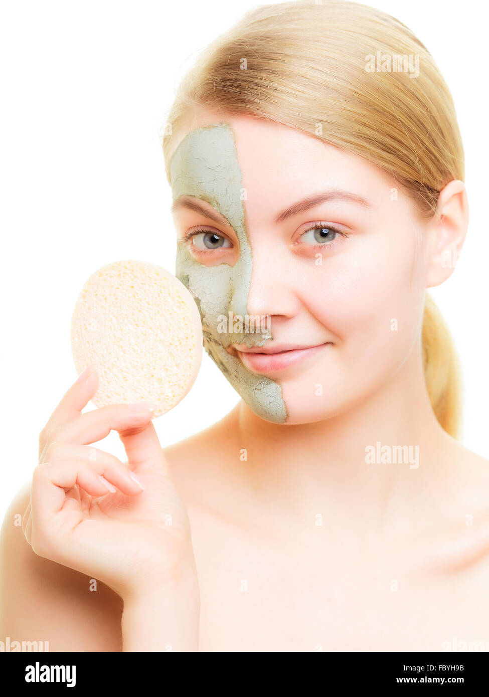 Woman remove mask cosmetic hi-res stock photography and images - Alamy