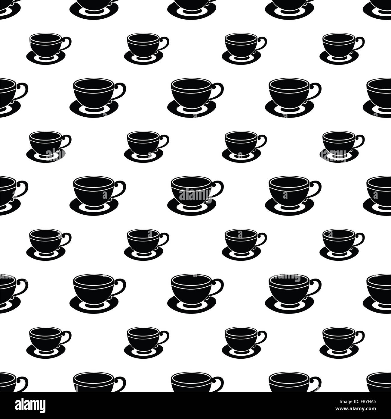 Seamless pattern of black cup Stock Photo - Alamy