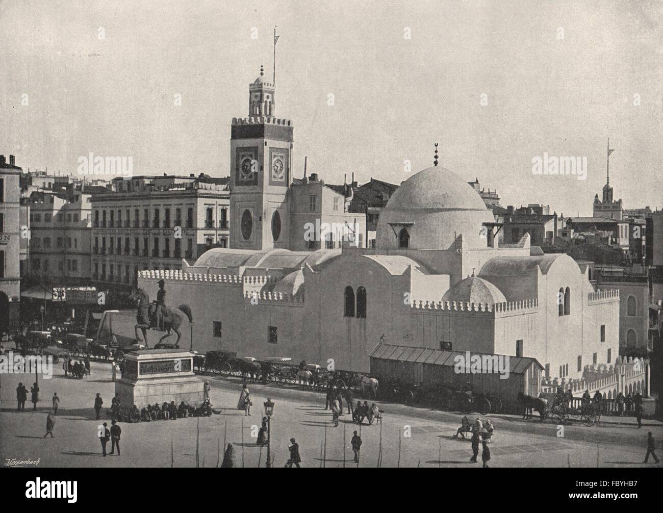 ALGIERS. The mosque in the Place du Gouvernement. Algeria, antique ...