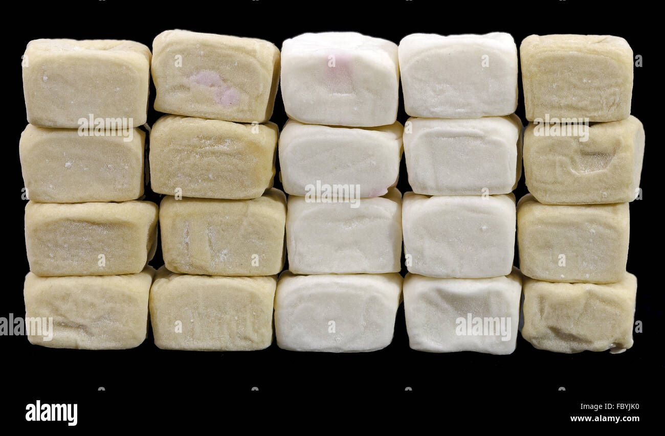 wall made of marshmallow cubes Stock Photo - Alamy