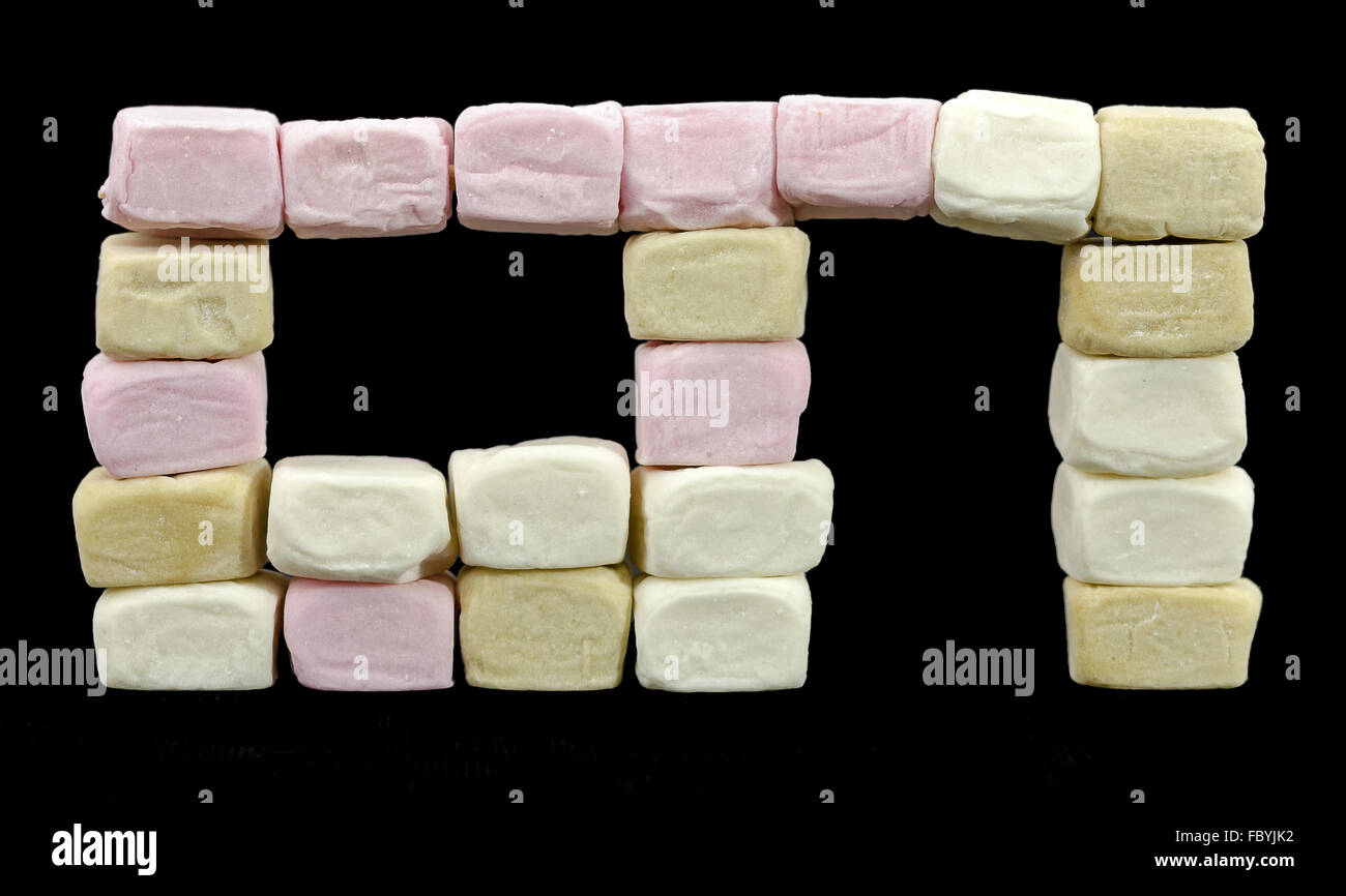 window and portal made by marshmallow cubes Stock Photo - Alamy