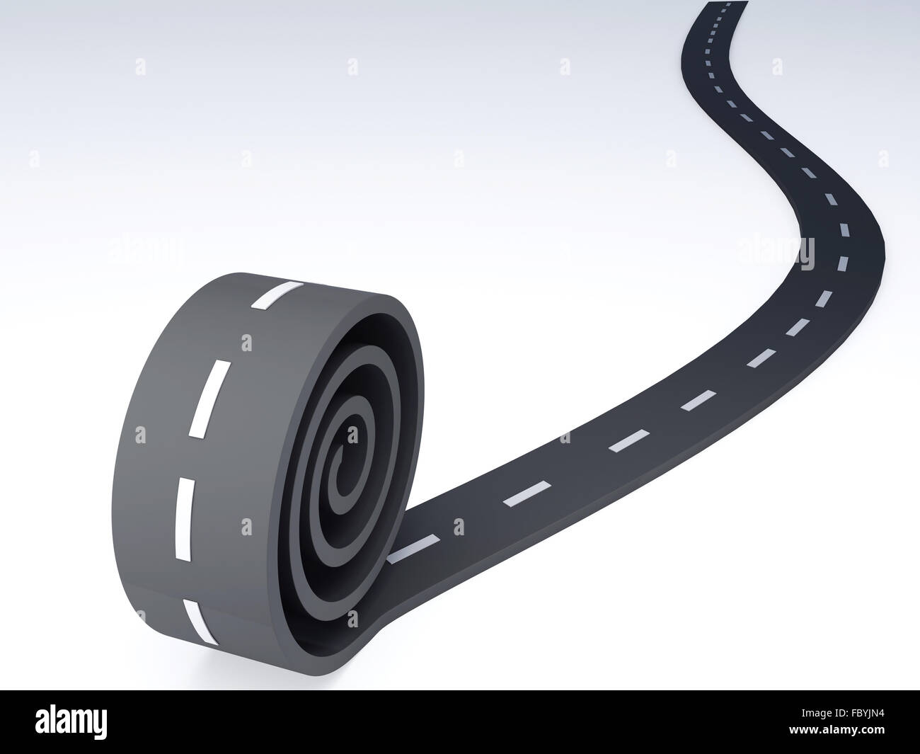 Road winding render hi-res stock photography and images - Alamy