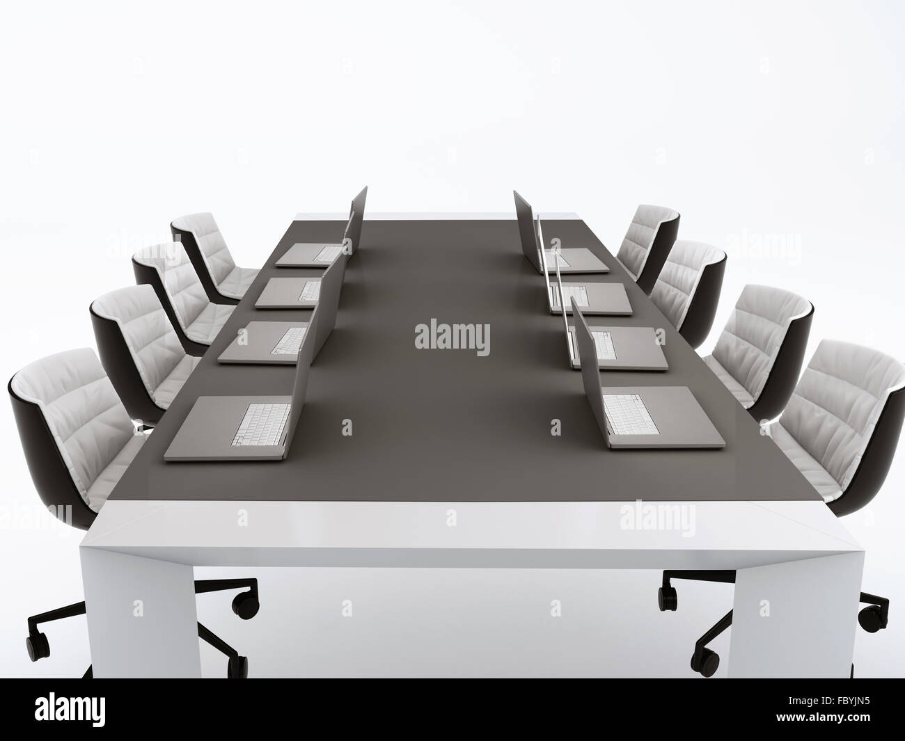 Conference table and meeting room.3d illustration Stock Photo - Alamy