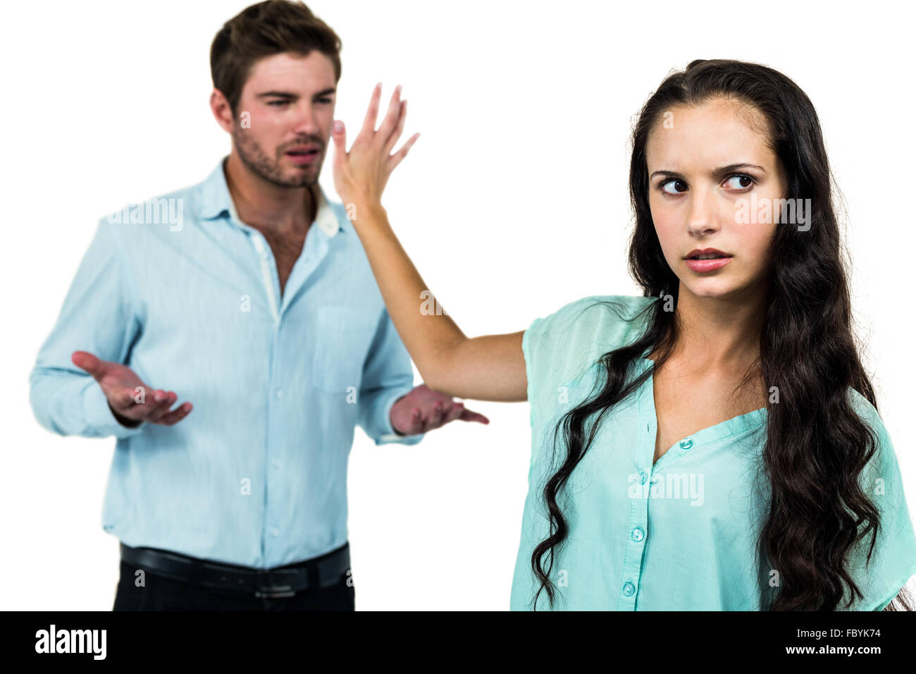 Couple having an argument Stock Photo - Alamy