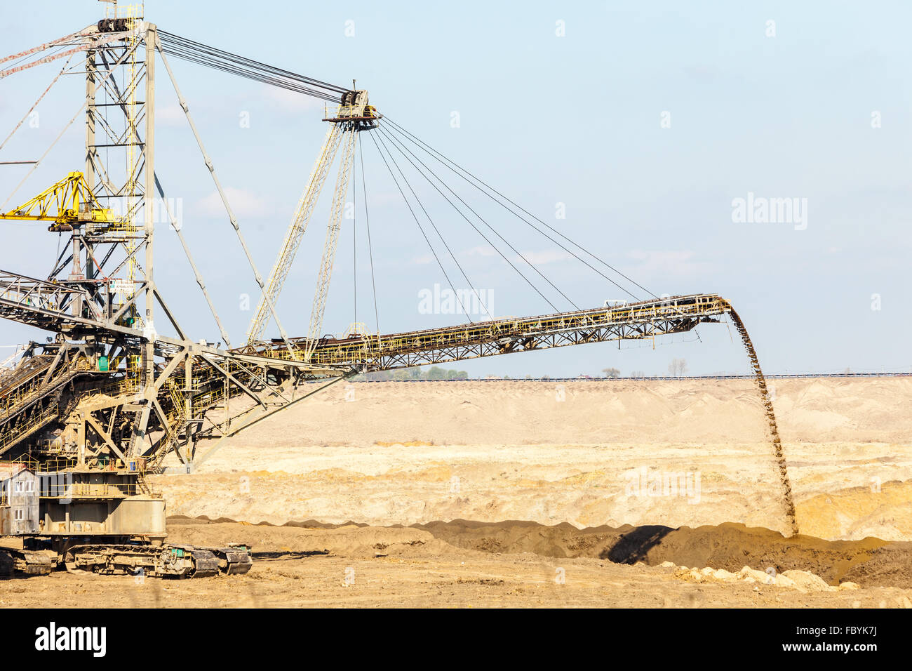 Opencast brown coal mine. Giant excavator Stock Photo - Alamy