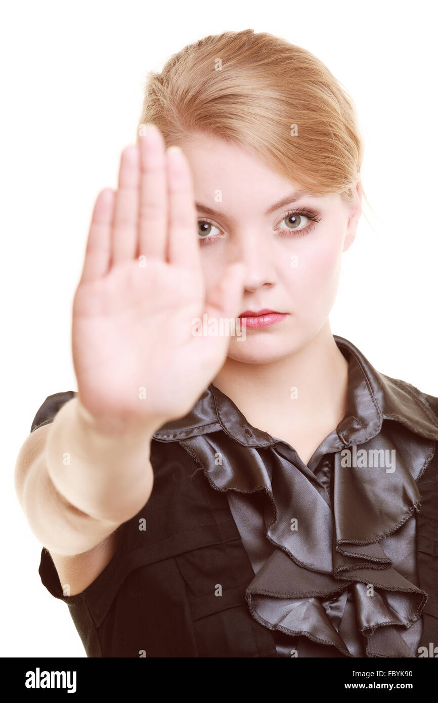 No entry hand sign hi-res stock photography and images - Alamy
