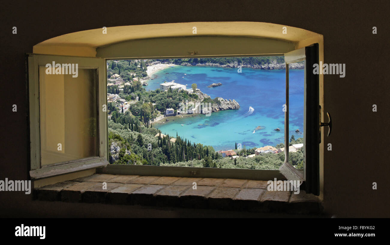 window to greece Stock Photo - Alamy