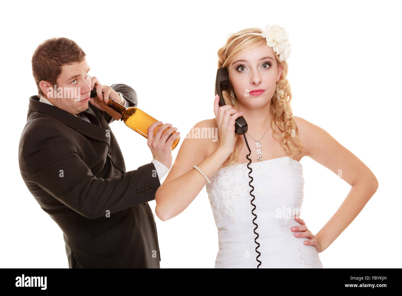 Angry bride and groom Cut Out Stock Images & Pictures - Alamy