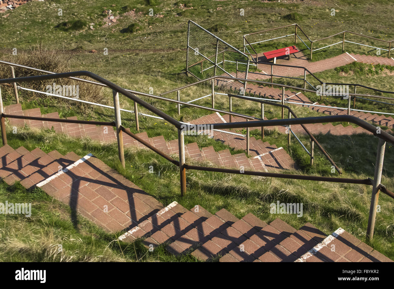 Stairs to the northern beach Stock Photo - Alamy
