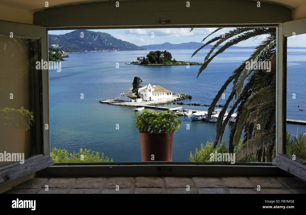 greece in a window Stock Photo - Alamy