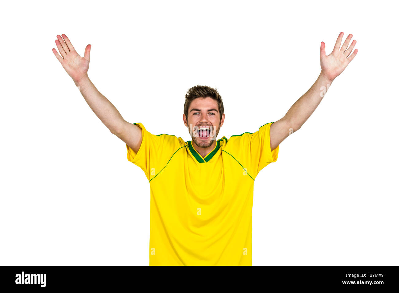 Portrait young man raised hi-res stock photography and images - Alamy