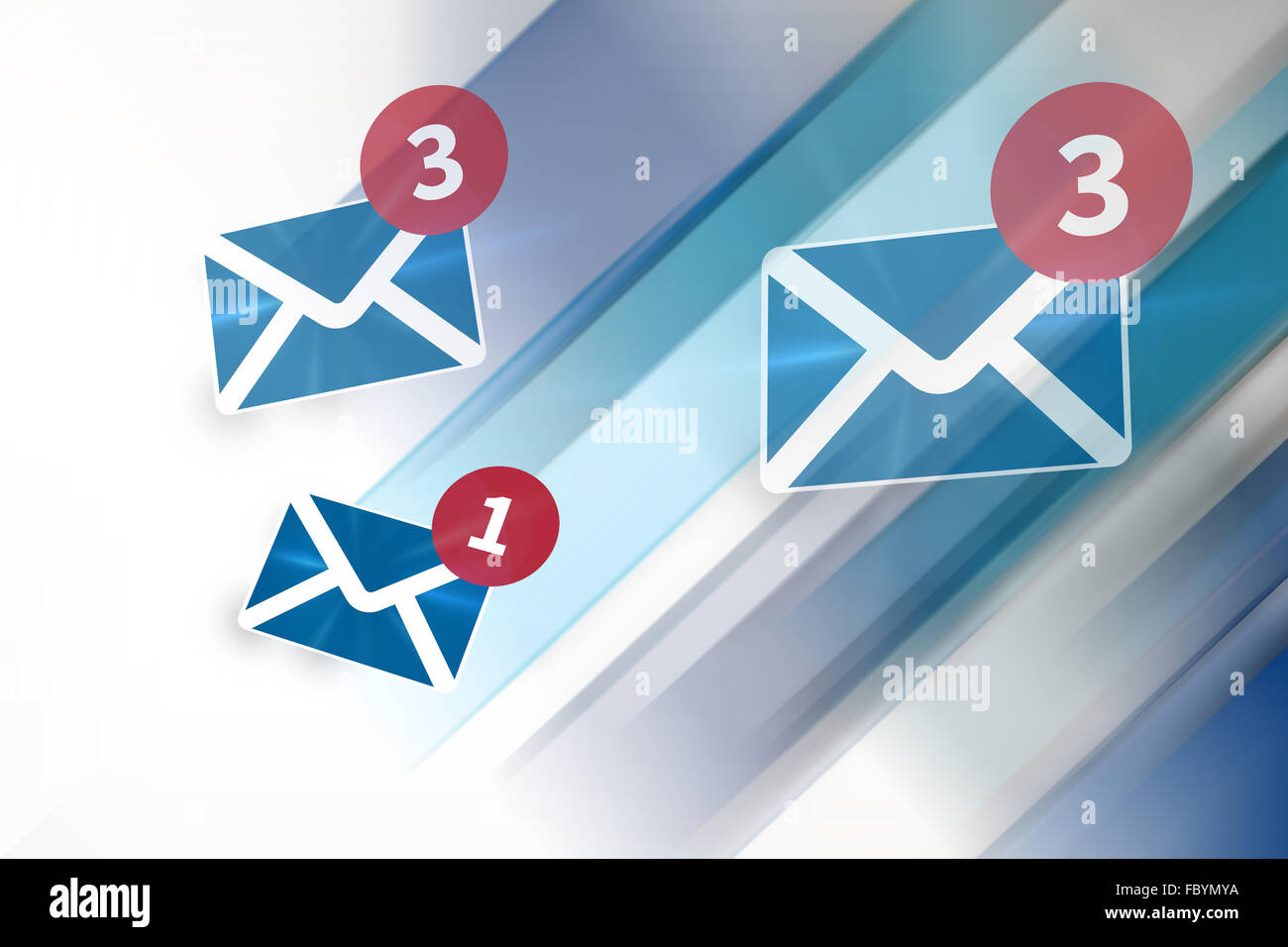 Composite image of five text messages received Stock Photo - Alamy