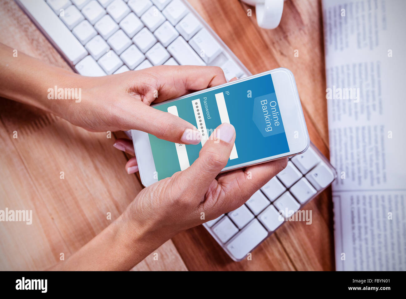 Composite image of online banking Stock Photo - Alamy