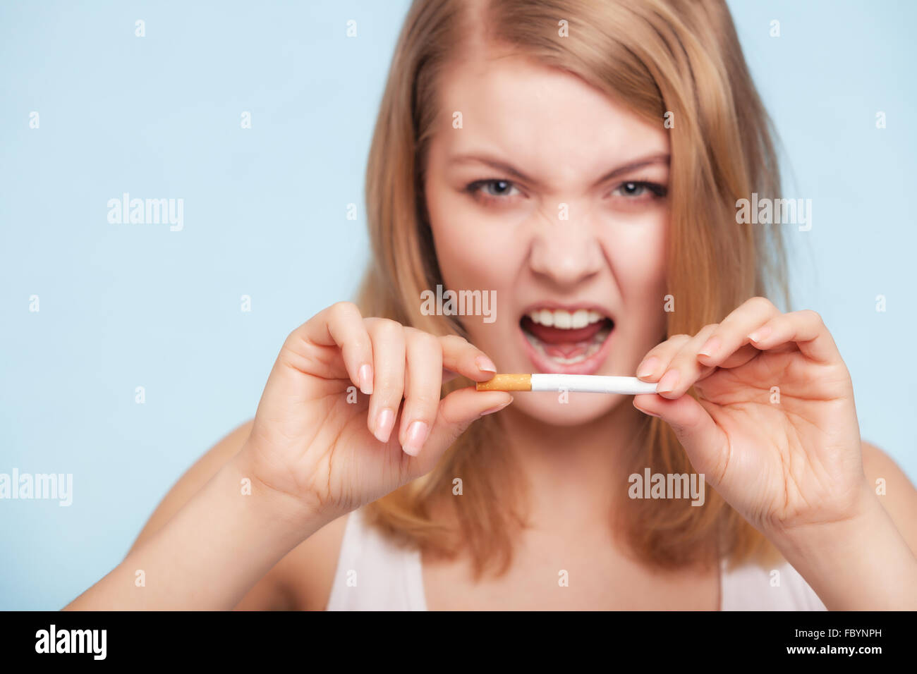 Woman smoke no filter cigarette hi-res stock photography and images - Alamy