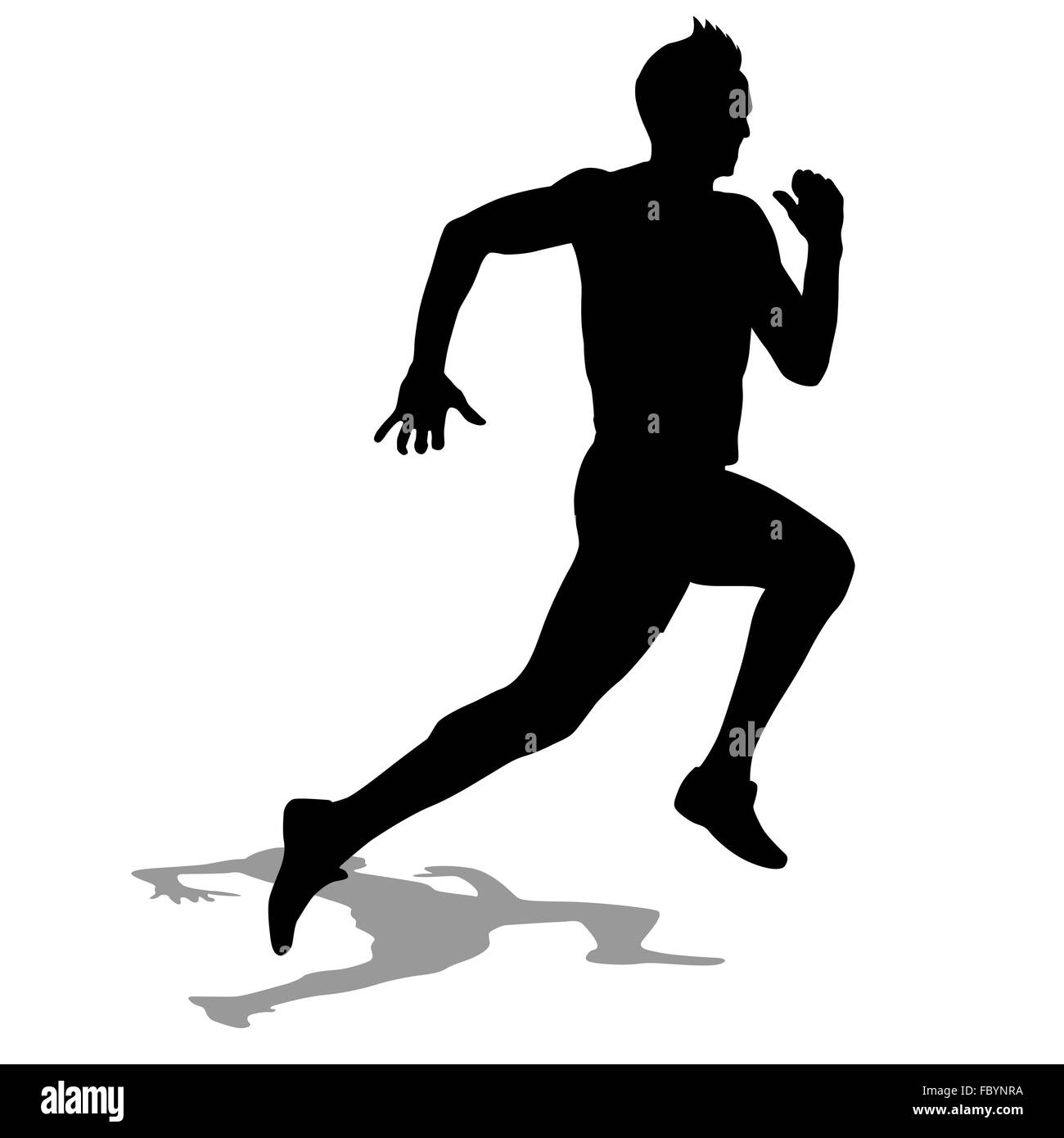 Running silhouettes. Vector illustration Stock Photo - Alamy