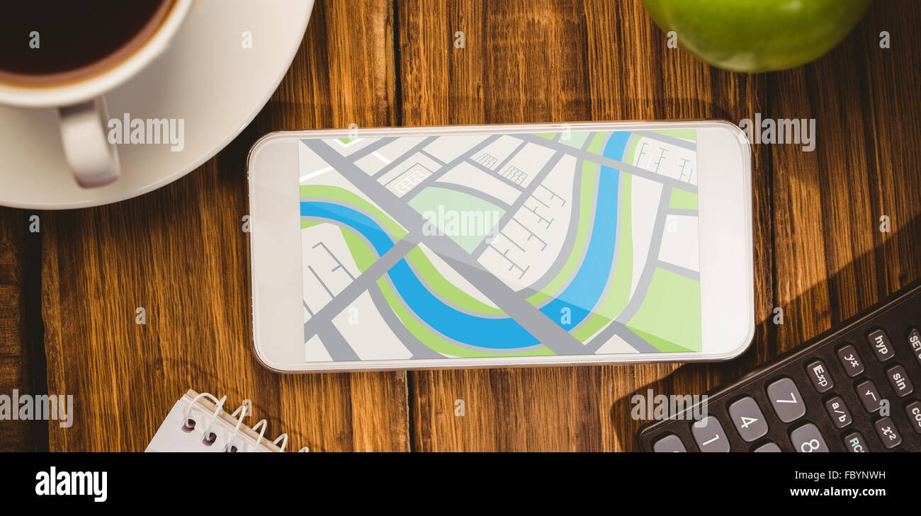 Composite image of digitally generated image of map Stock Photo - Alamy