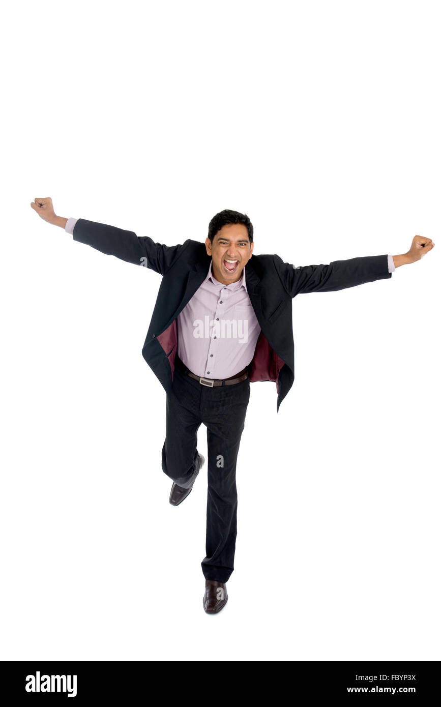 Indian guy jumping Cut Out Stock Images & Pictures - Alamy