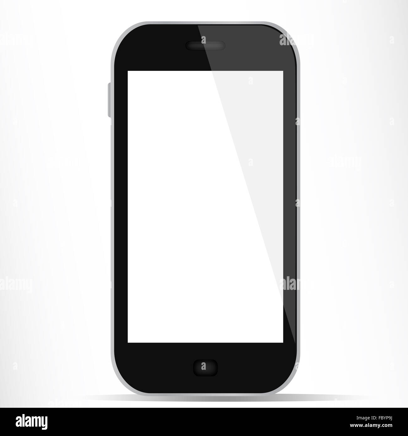 Smartphone with white display Stock Photo - Alamy
