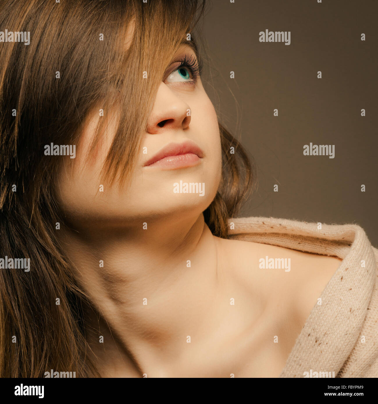 Two Hair Covering Eyes