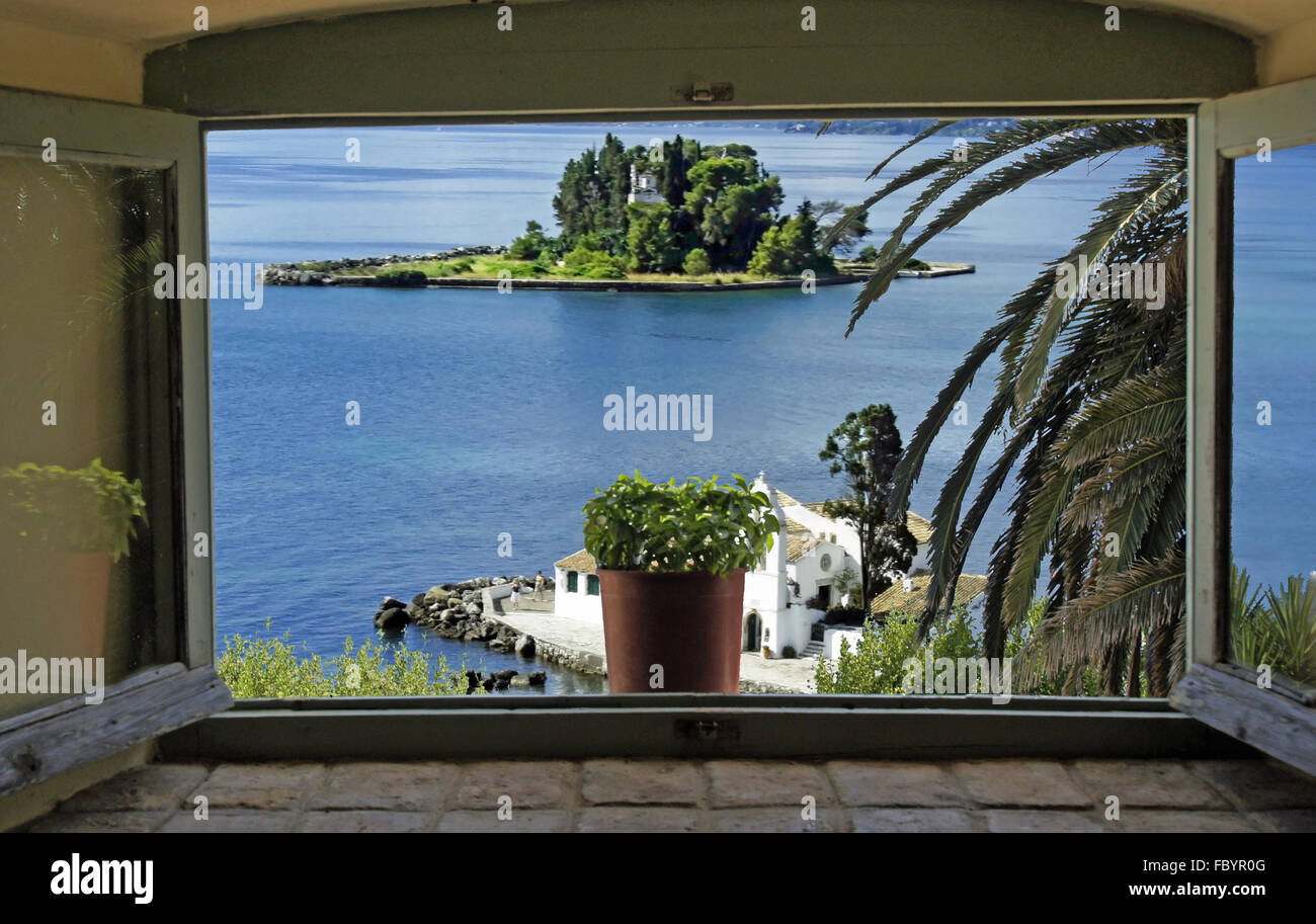 greece in a window Stock Photo - Alamy