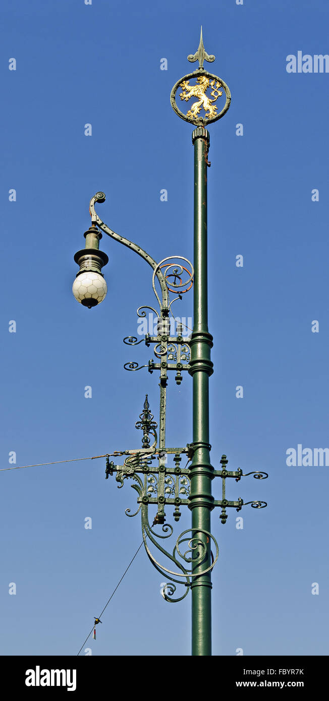 Old rich decorated lantern on Legion bridge Stock Photo - Alamy