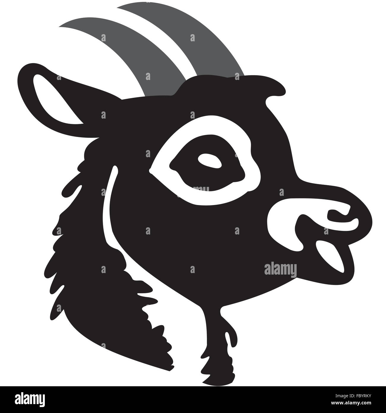 The head of goat Stock Photo - Alamy