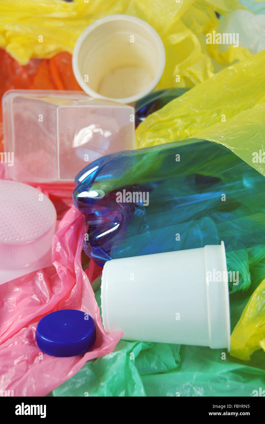 Plastic waste separation Stock Photo - Alamy