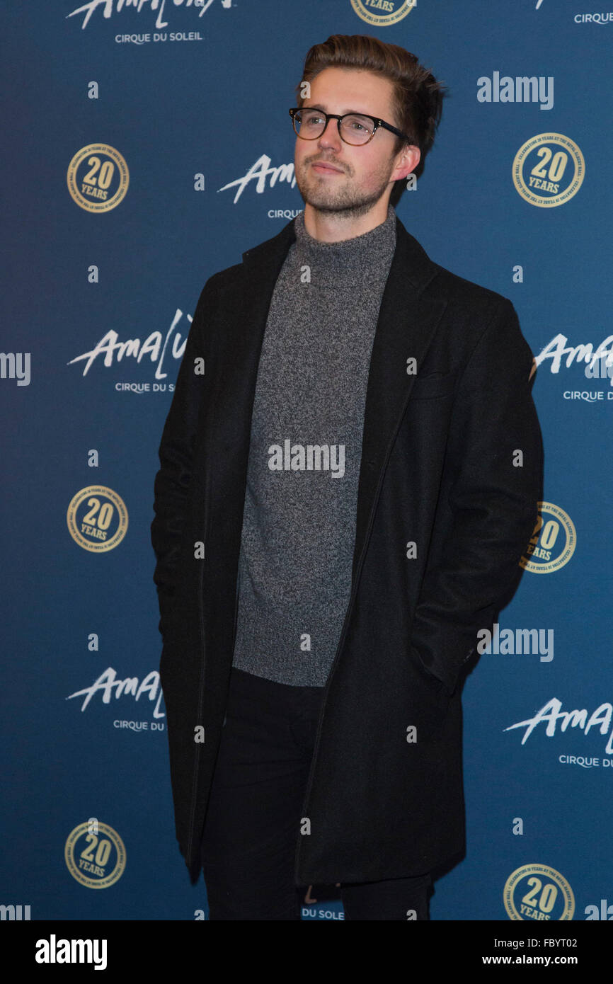 London, UK. 19 January 2016. Vlogger Marcus Butler. Celebrities arrive ...