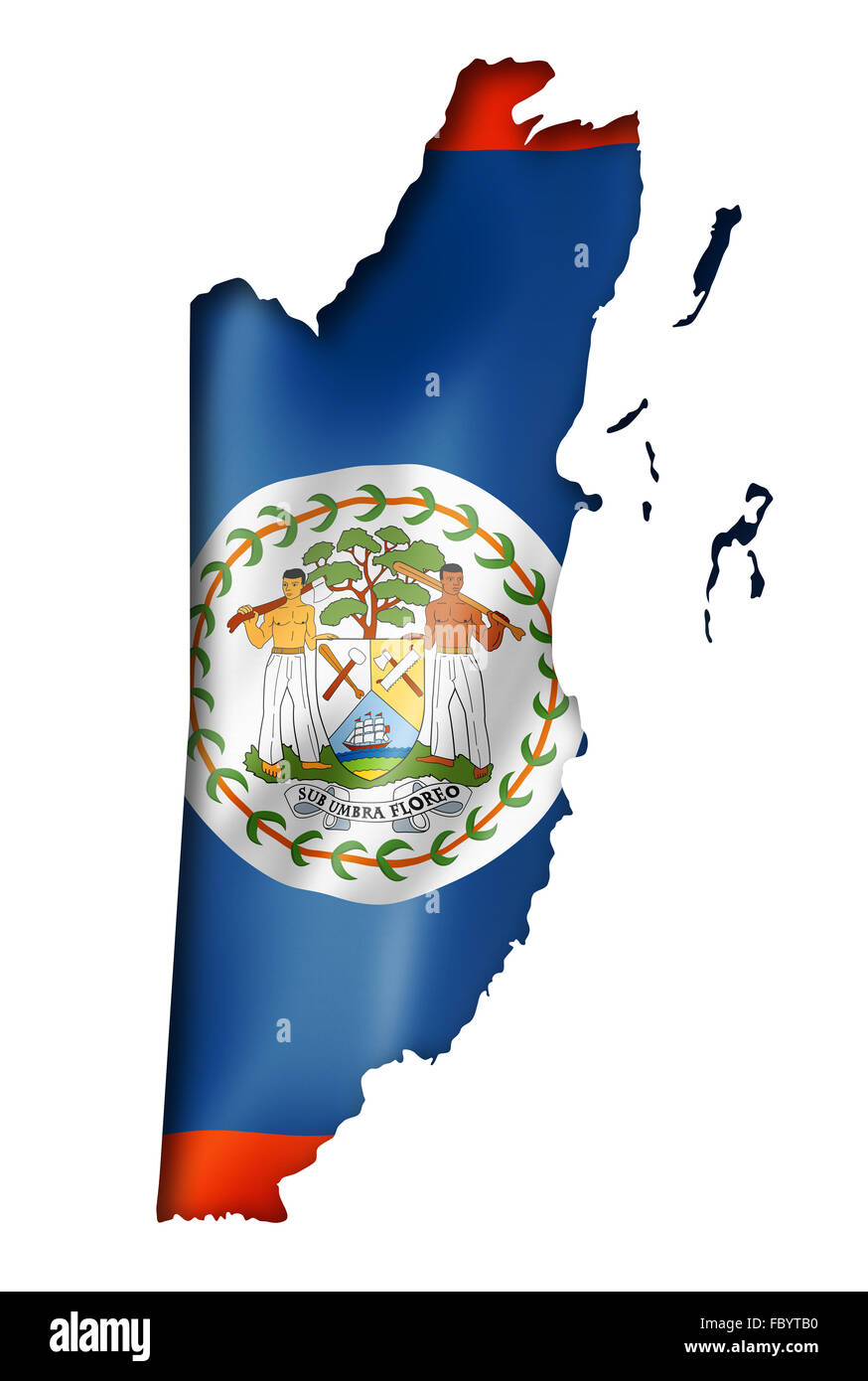 Belize flag map Stock Photo - Alamy