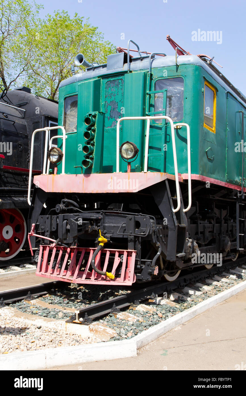 Rail road locomotive Stock Photo - Alamy