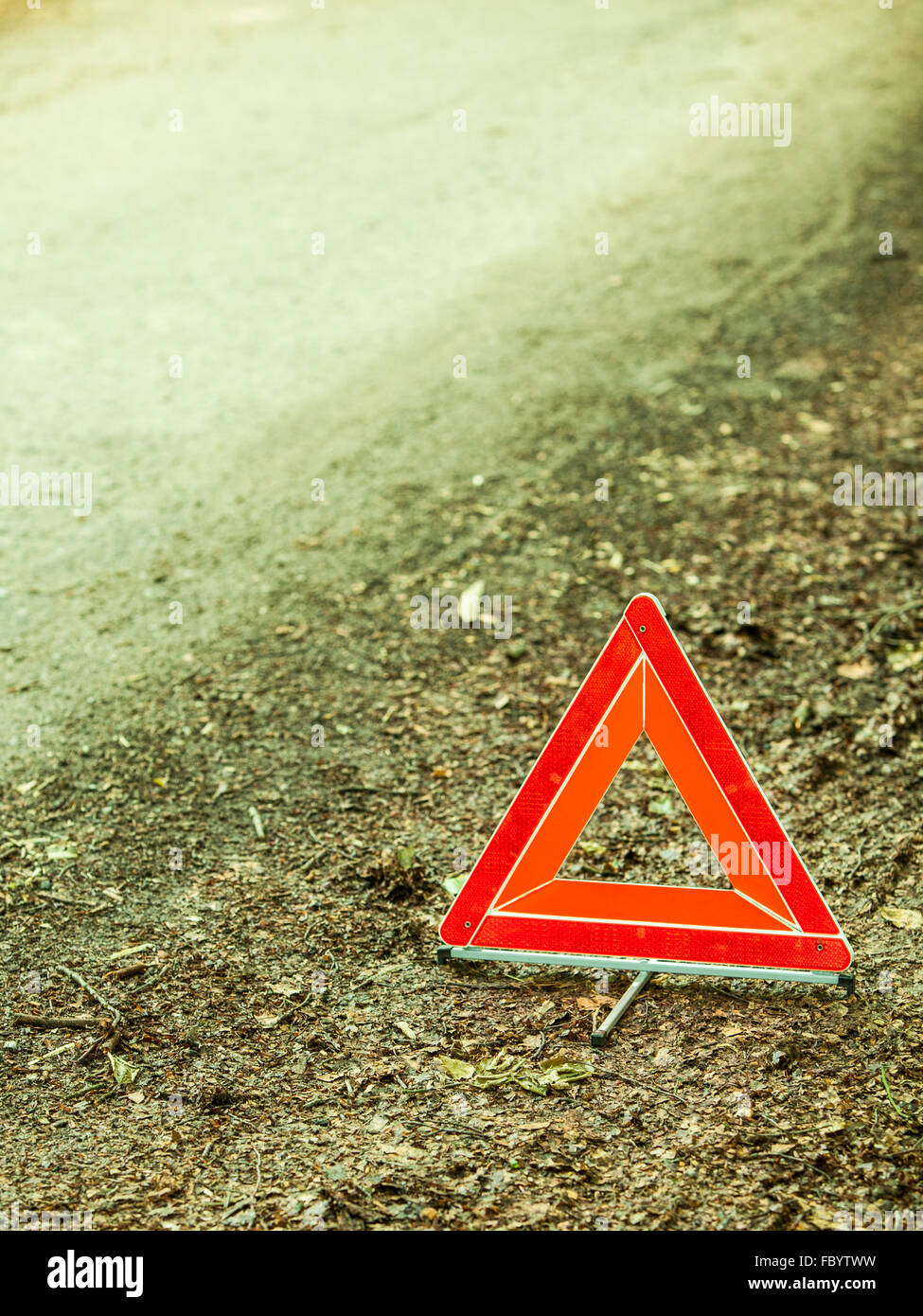 Red triangle road traffic sign hi-res stock photography and images - Alamy