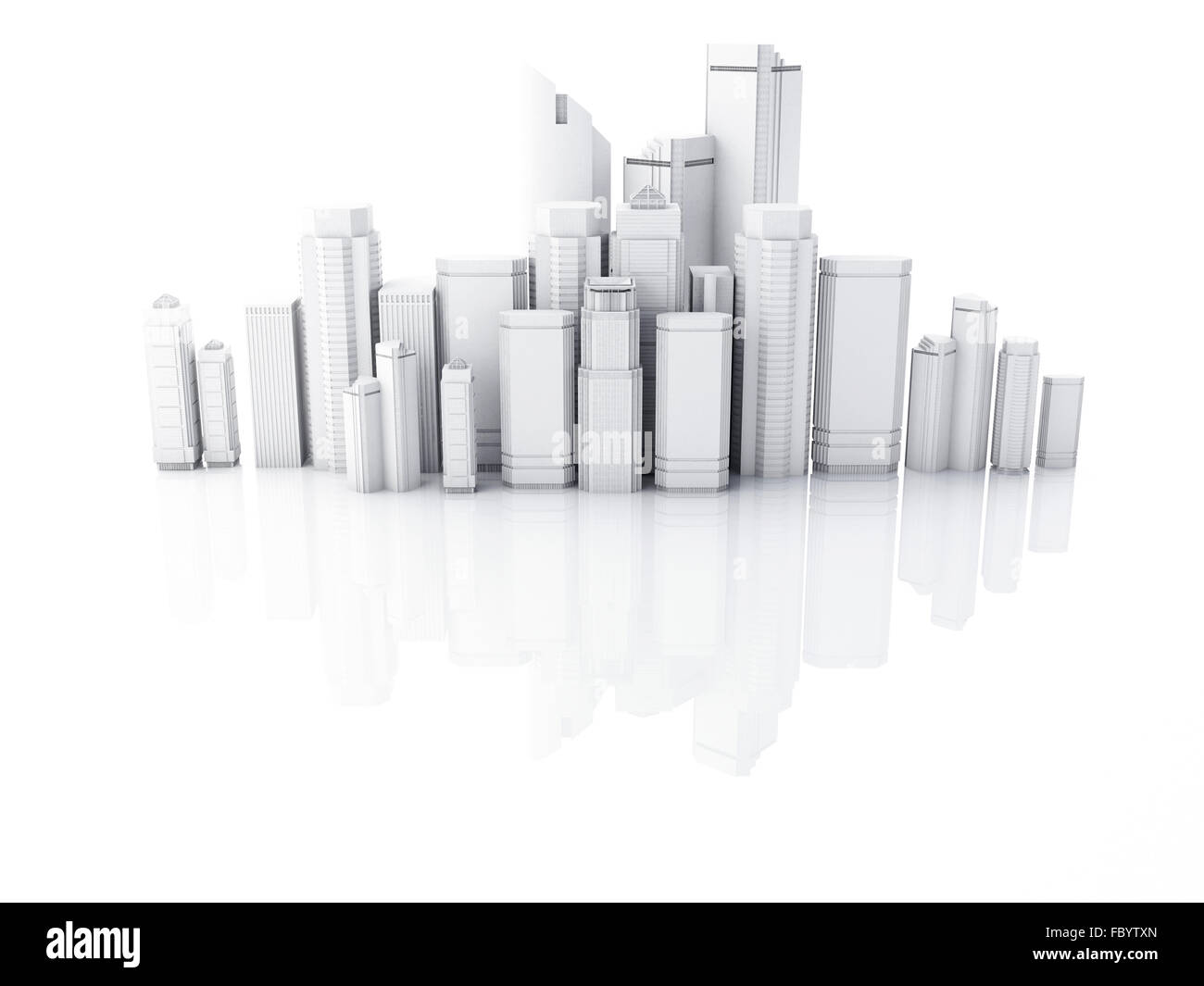 Tall city background 3d render hi-res stock photography and images - Alamy