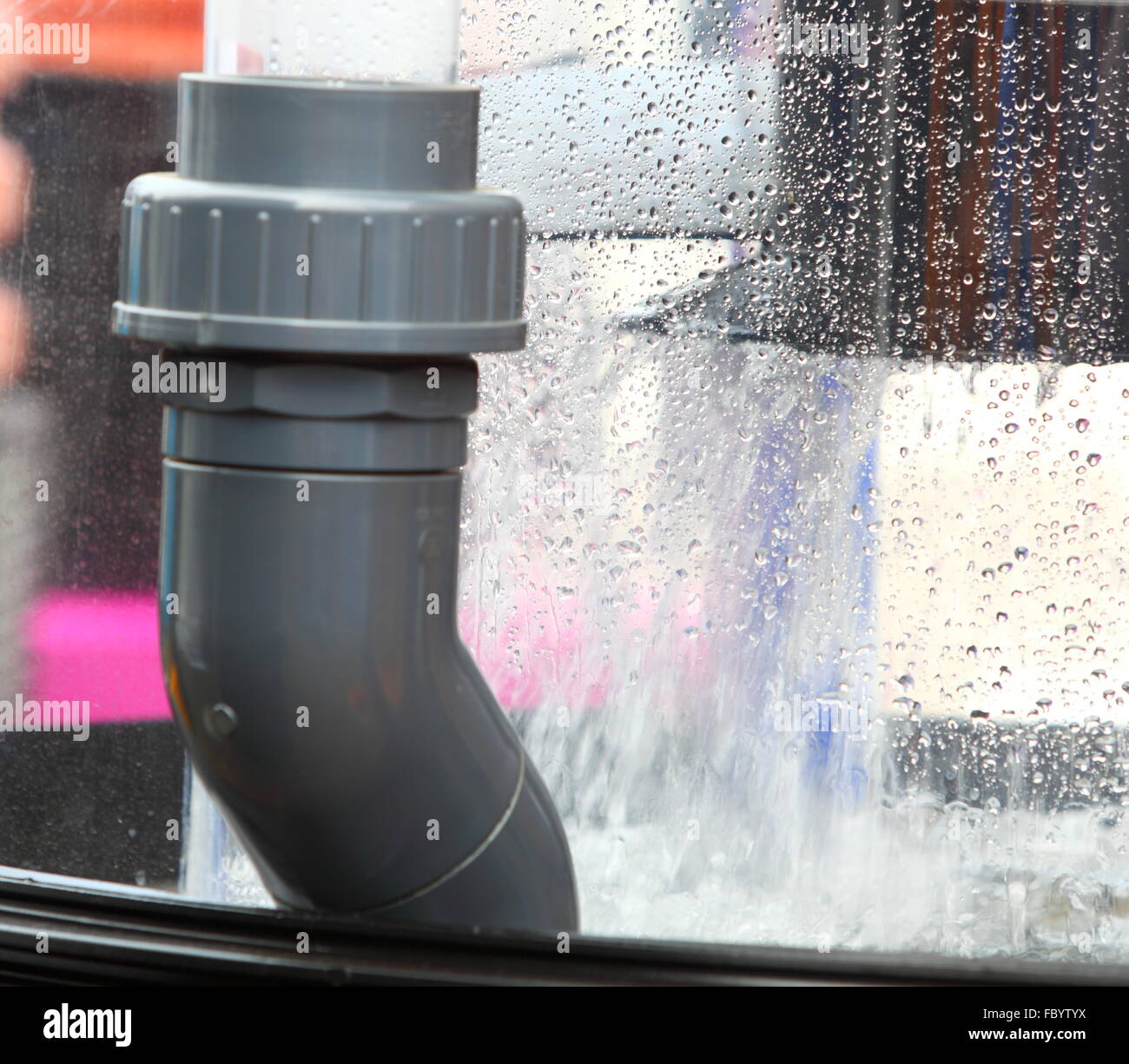 Gray pvc sewer drain pipe industrial detail Stock Photo - Alamy