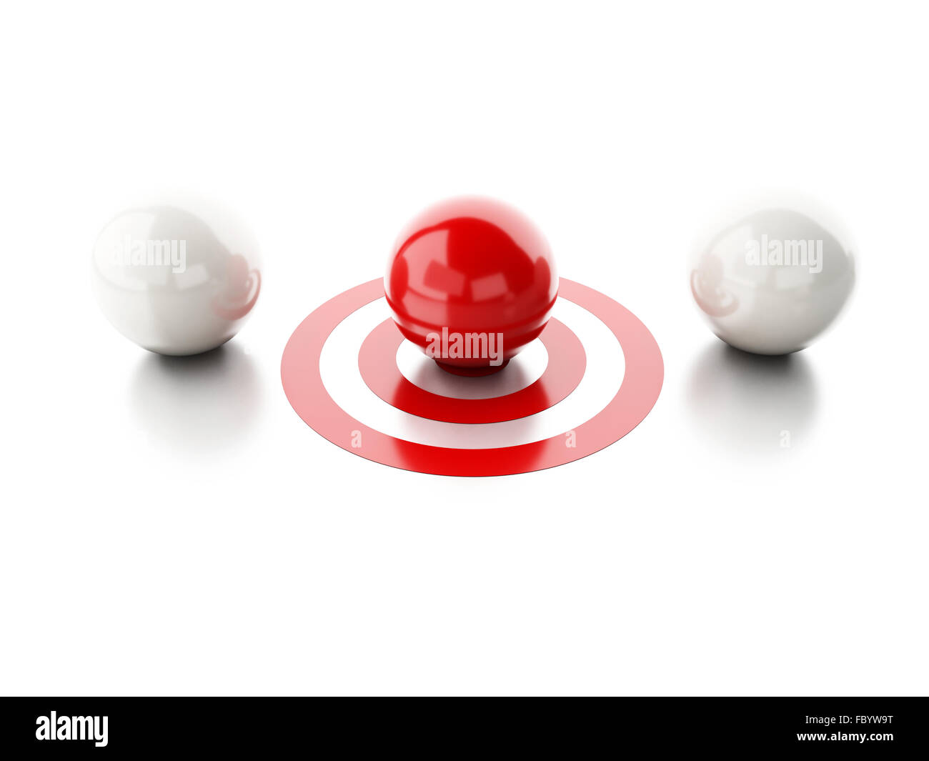 ball on target. business leadership success concep Stock Photo - Alamy