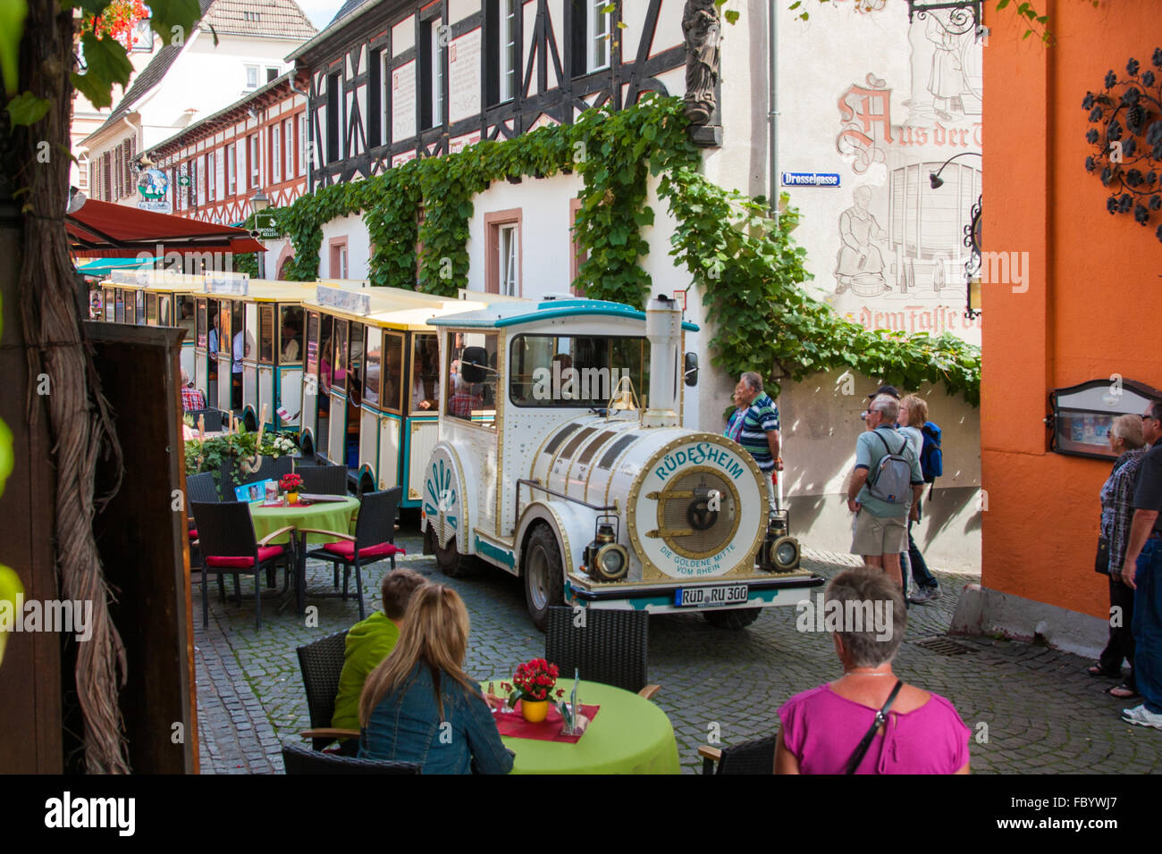 Tourist train in Rudesheim Stock Photo - Alamy