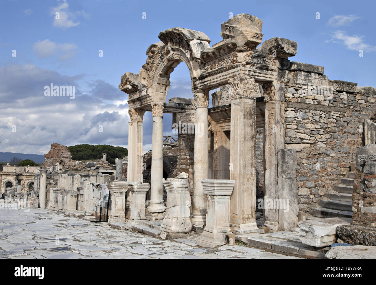 The temple of Hadrian Stock Photo - Alamy