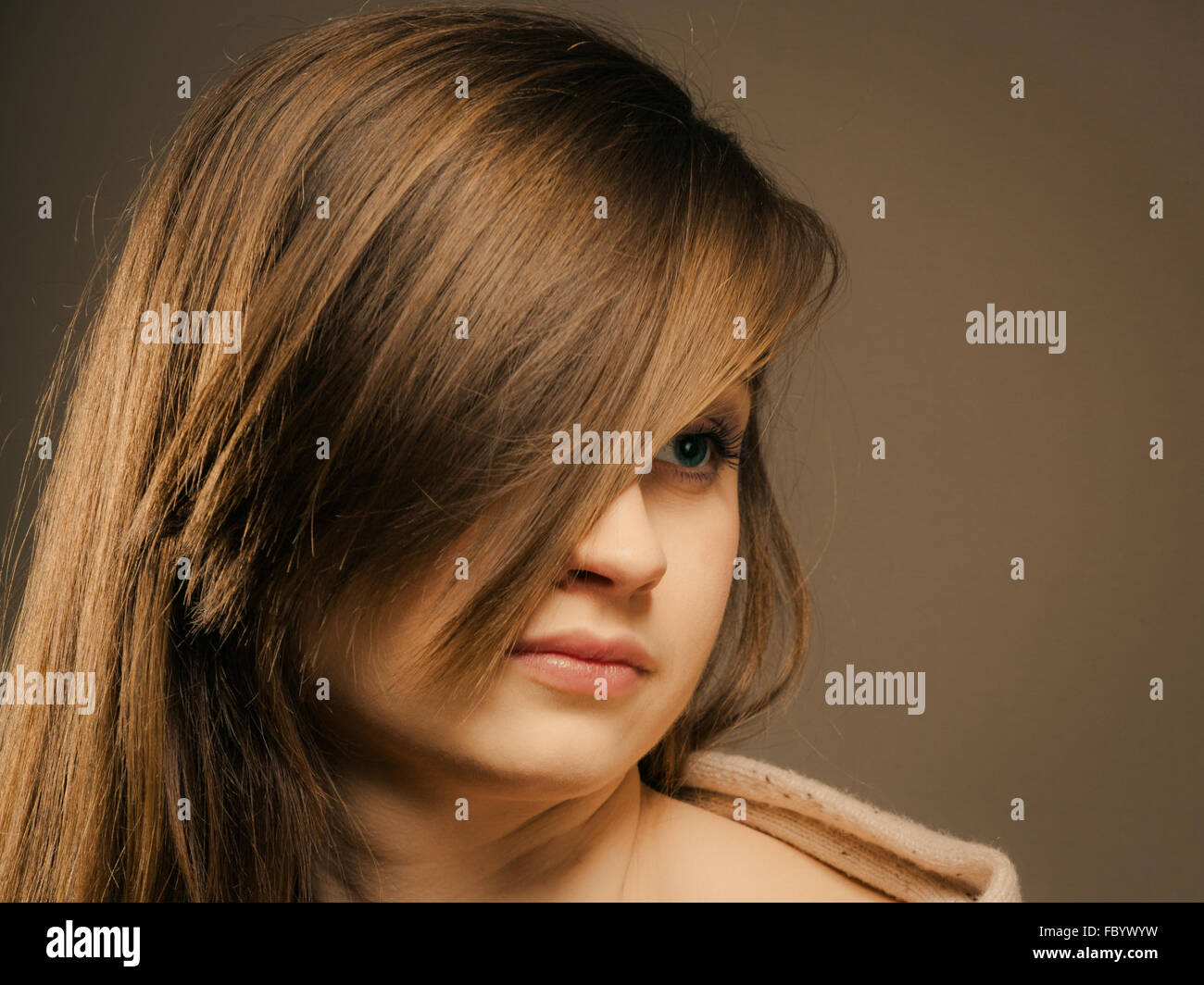 Two Hair Covering Eyes