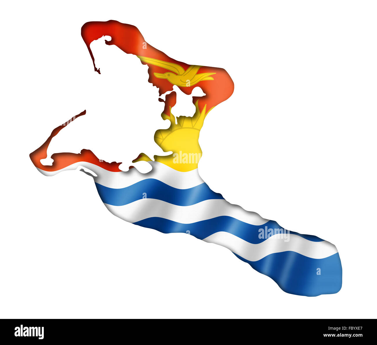 Kiribati flag map Stock Photo - Alamy