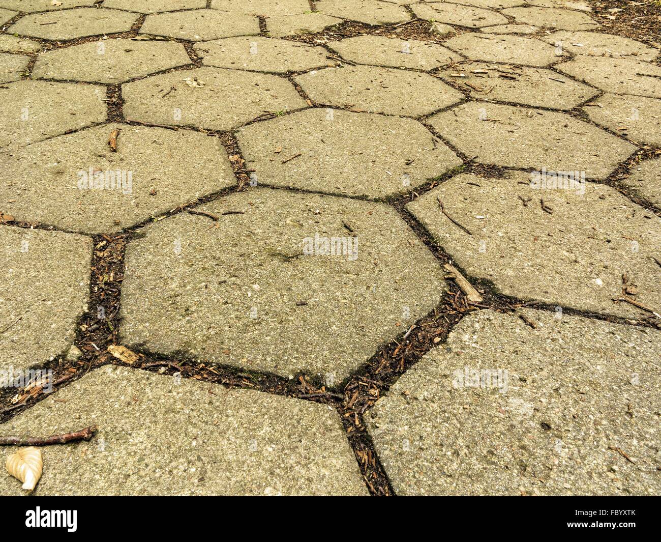 closeup of hexagonal stone sidewalk texture background Stock Photo - Alamy