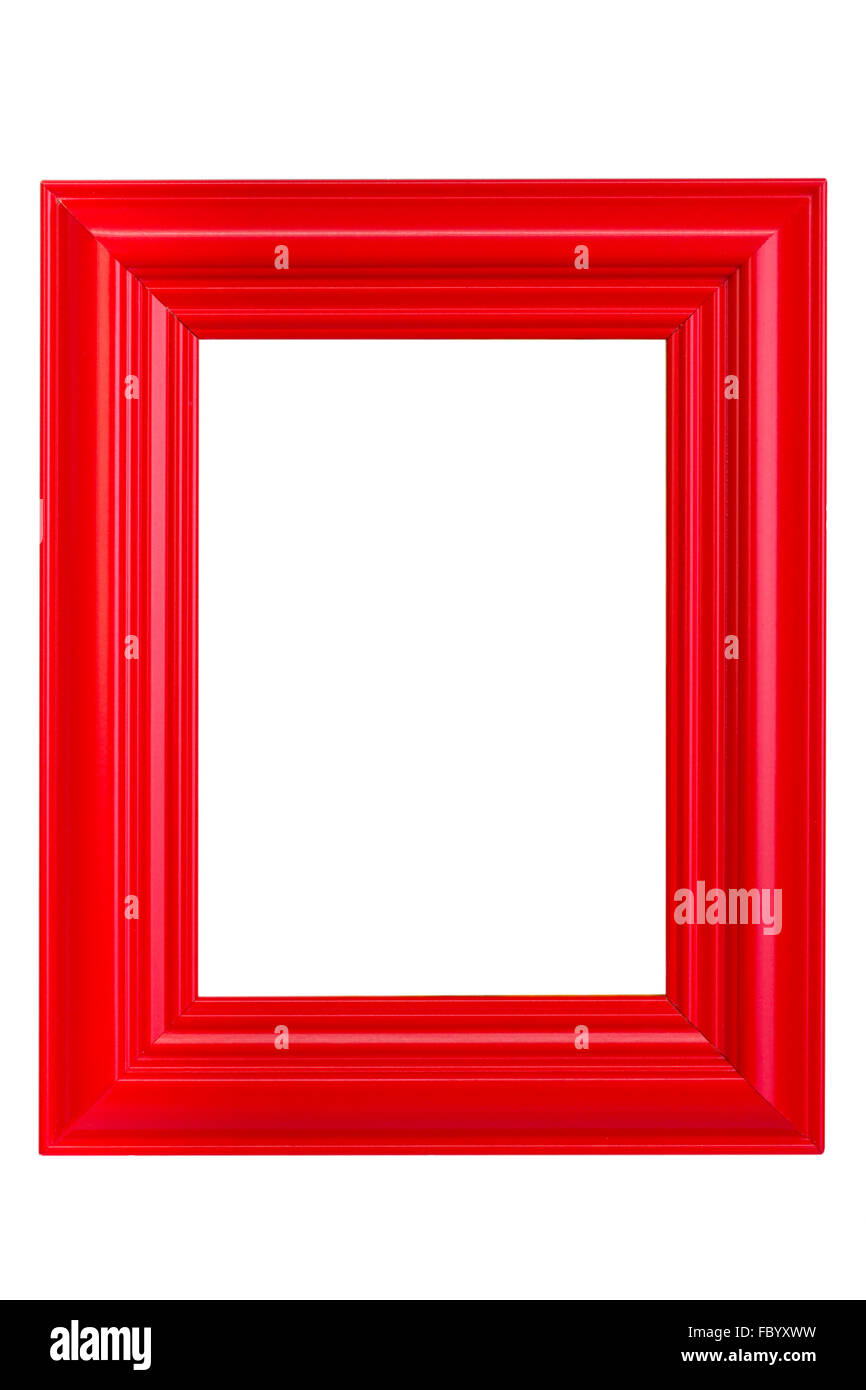 Red wooden picture frame Stock Photo - Alamy