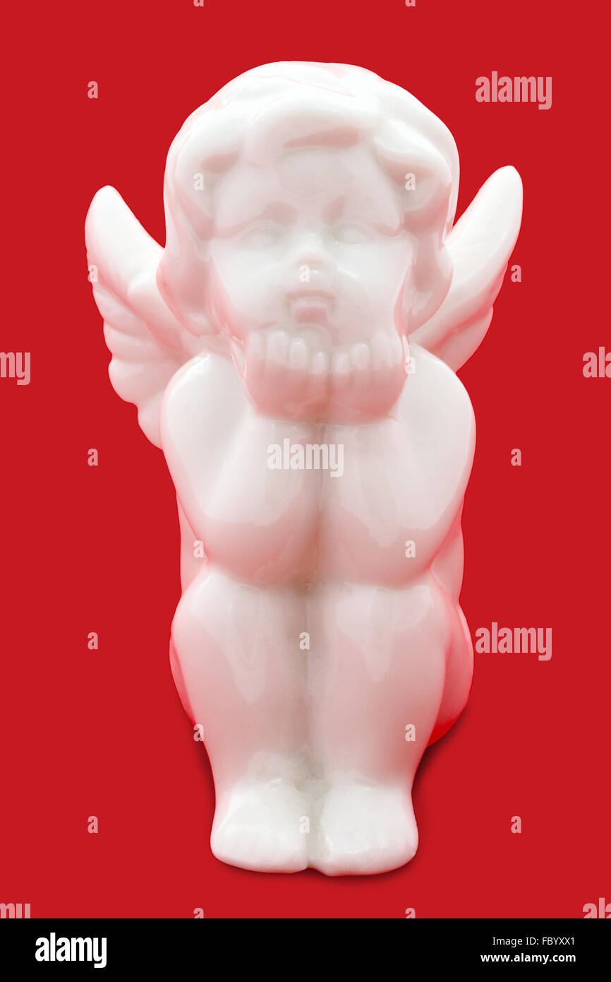 White angel figurine Stock Photo - Alamy