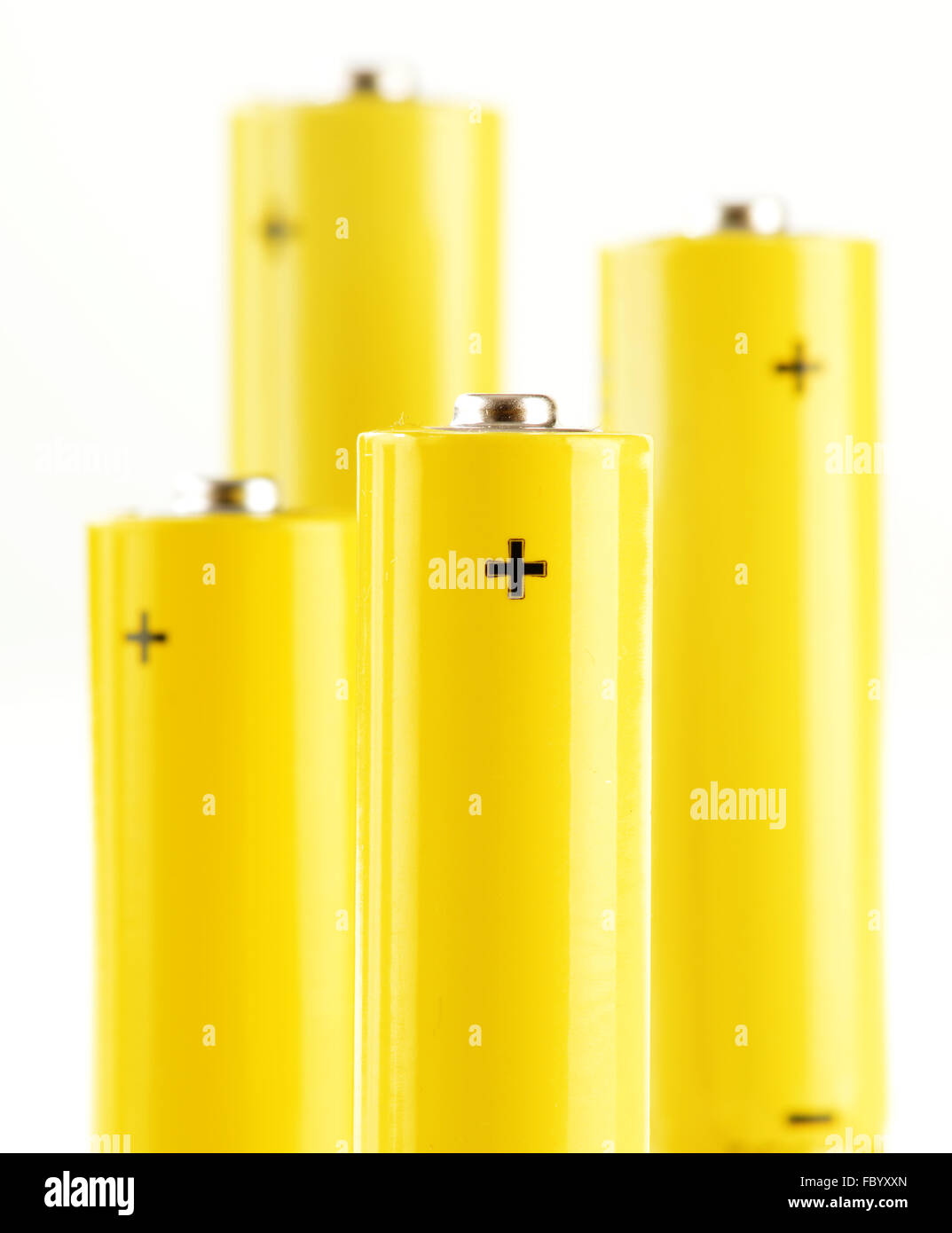 Composition with alkaline batteries. Chemical waste Stock Photo - Alamy