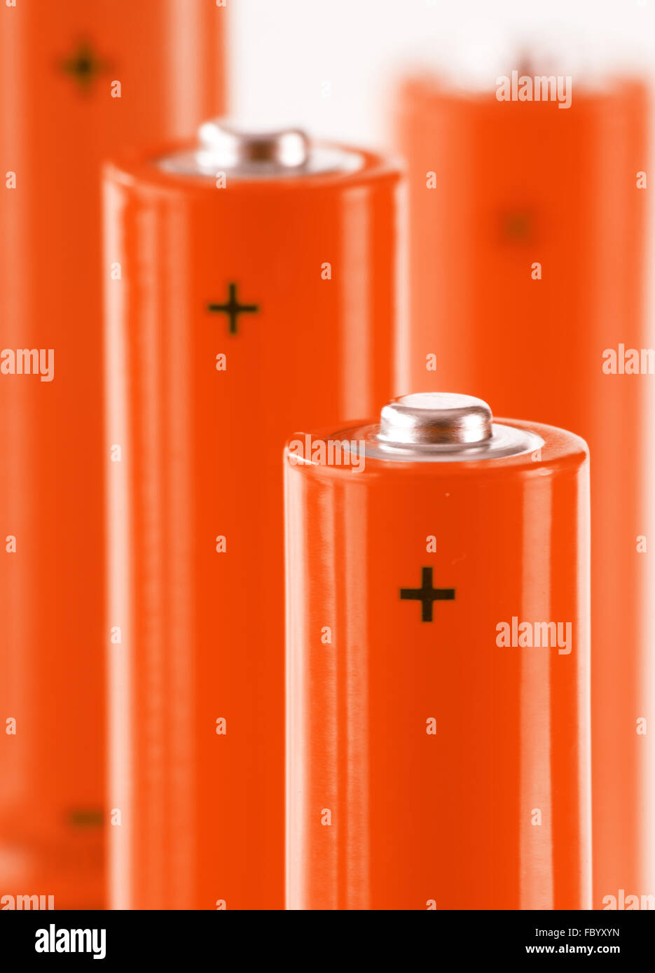 Composition with alkaline batteries. Chemical waste Stock Photo - Alamy